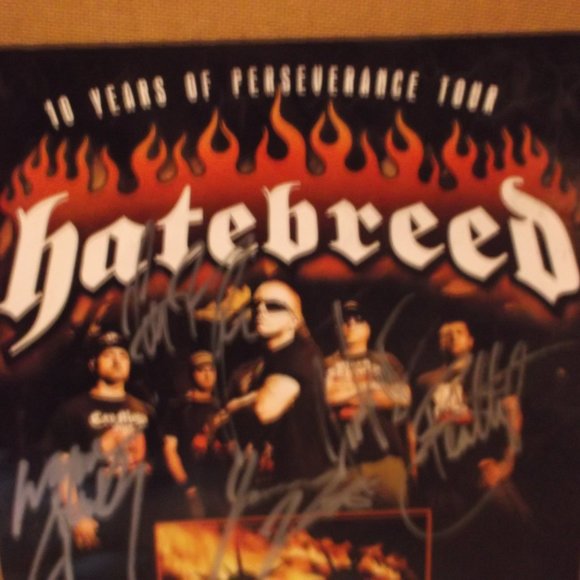 Hatebreed | Wall Decor | Signed 22 Hatebreed 10 Years Of Perseverance ...